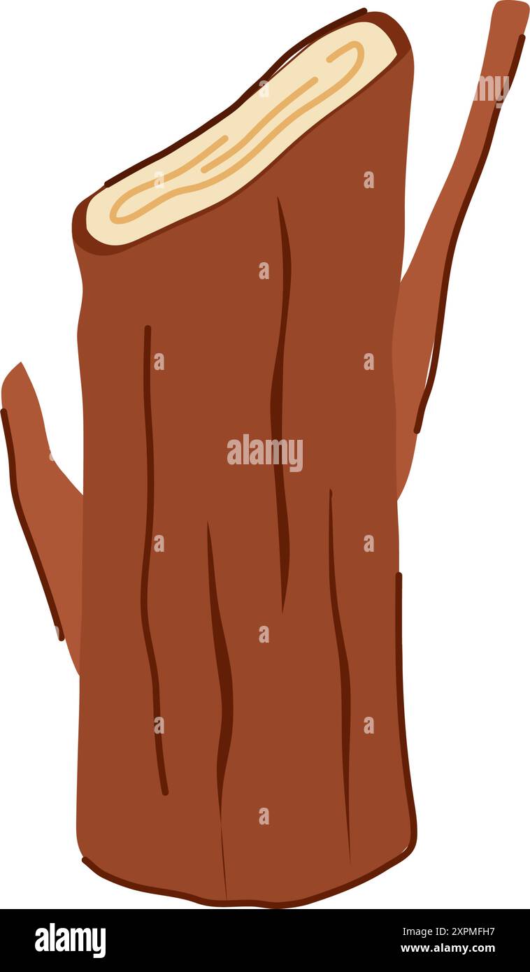 Wood log cartoon hi-res stock photography and images - Alamy