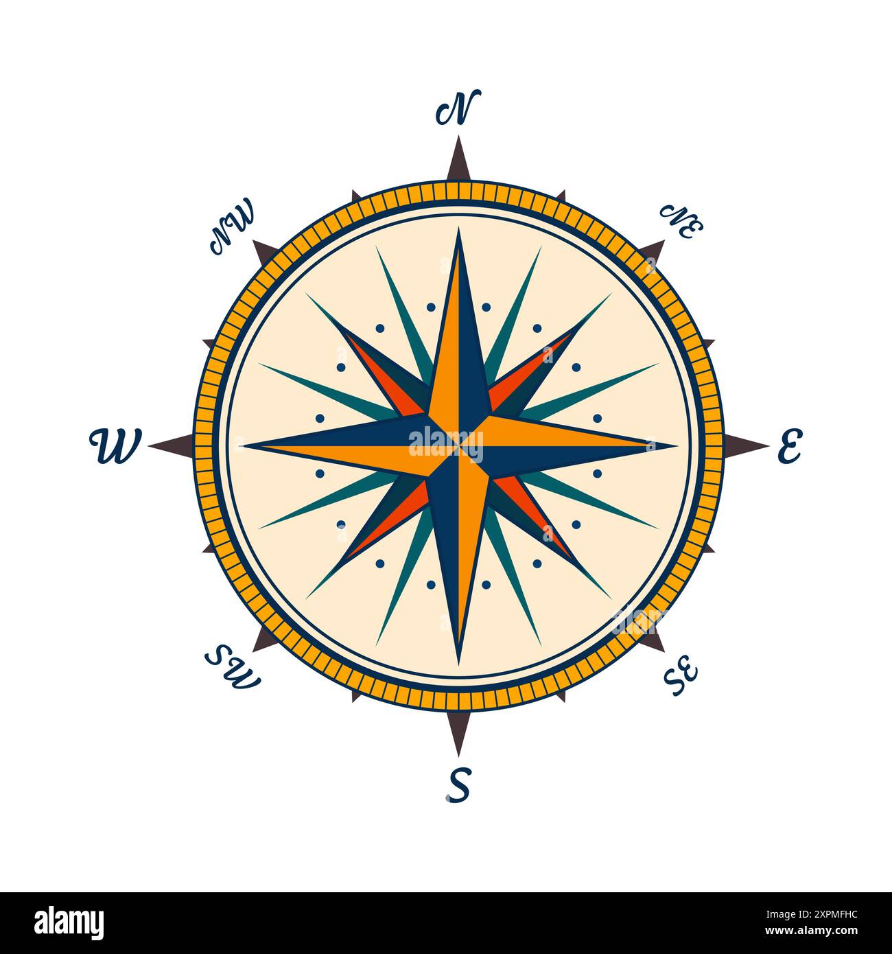 Compass rose nautical chart Stock Vector Images - Alamy