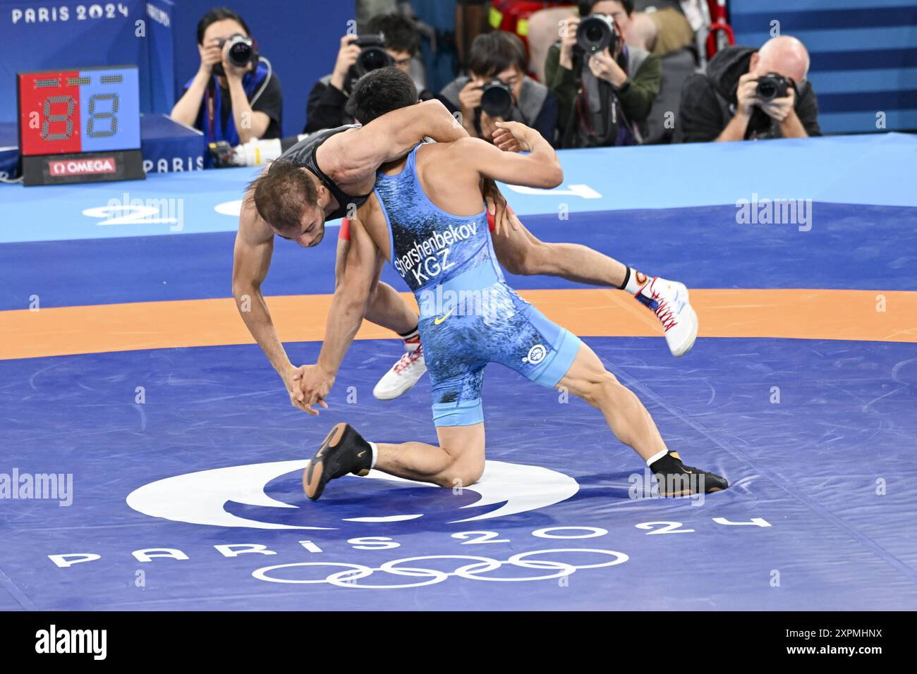 Paris, France. 06th Aug, 2024. Mehdi Mohsen Nejad (Iran) vs Zholaman ...