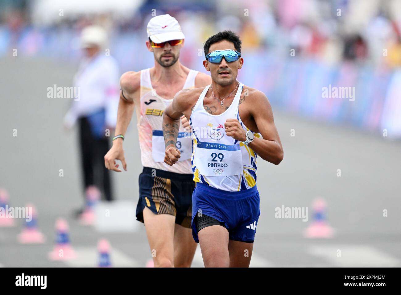 Paris, France. 07th Aug, 2024. Olympics, Paris 2024, athletics, walking ...