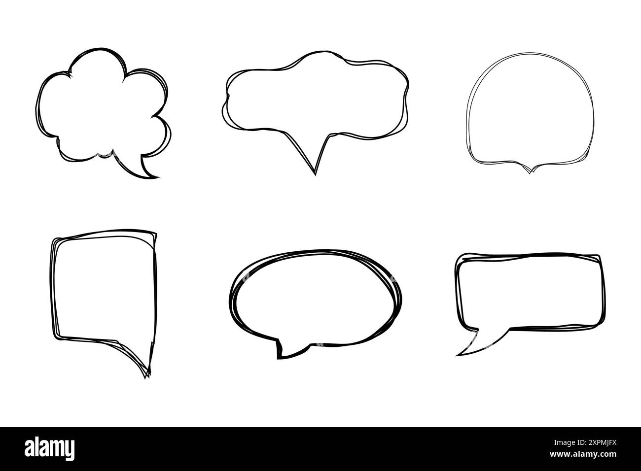 Speech bubble frame scribble fast hand drawing, pent or marker drawing ...