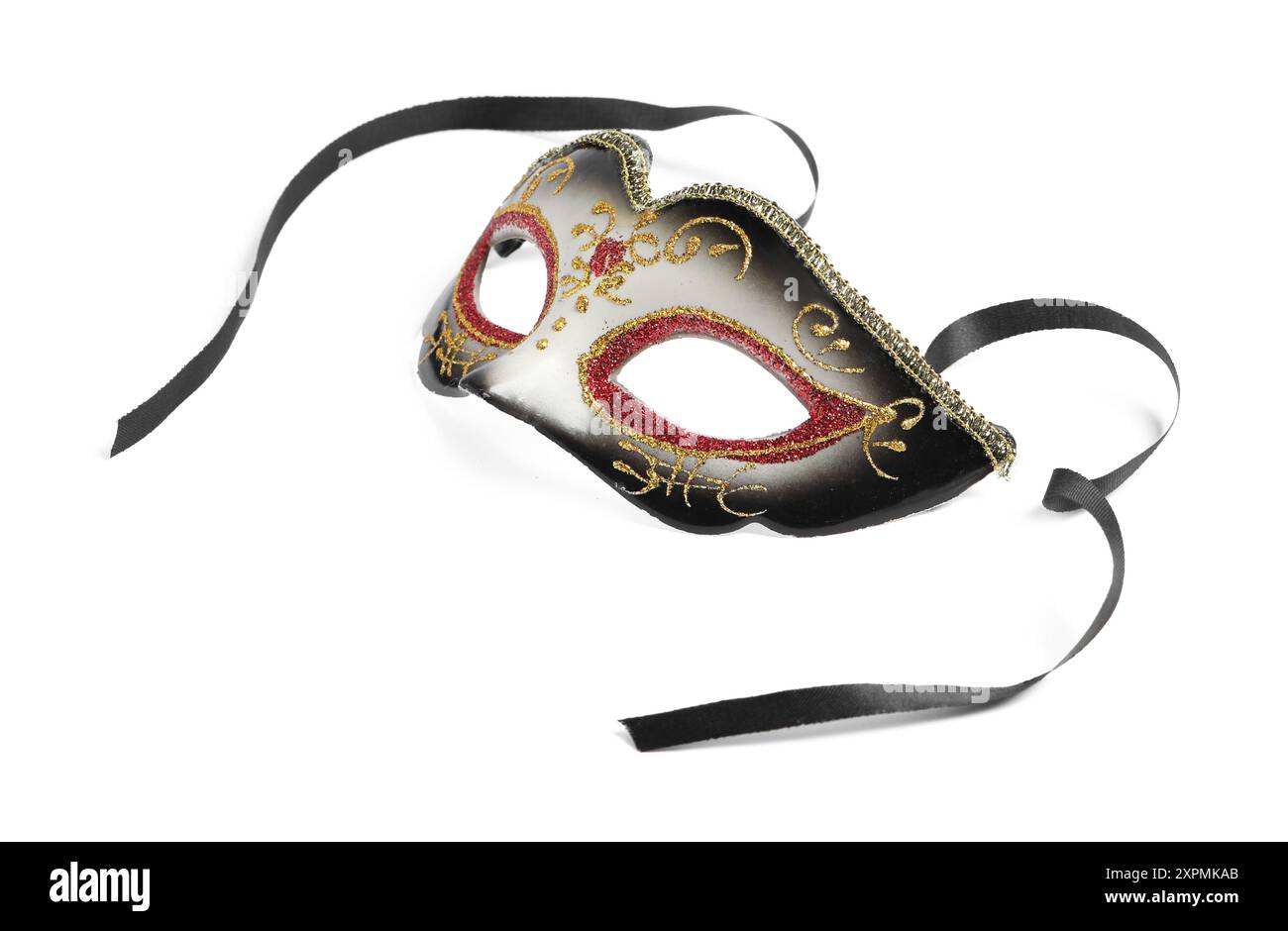 One beautiful carnival mask isolated on white Stock Photo - Alamy