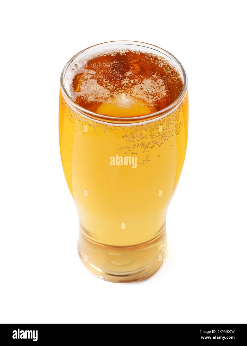Glass of light beer isolated on white Stock Photo - Alamy