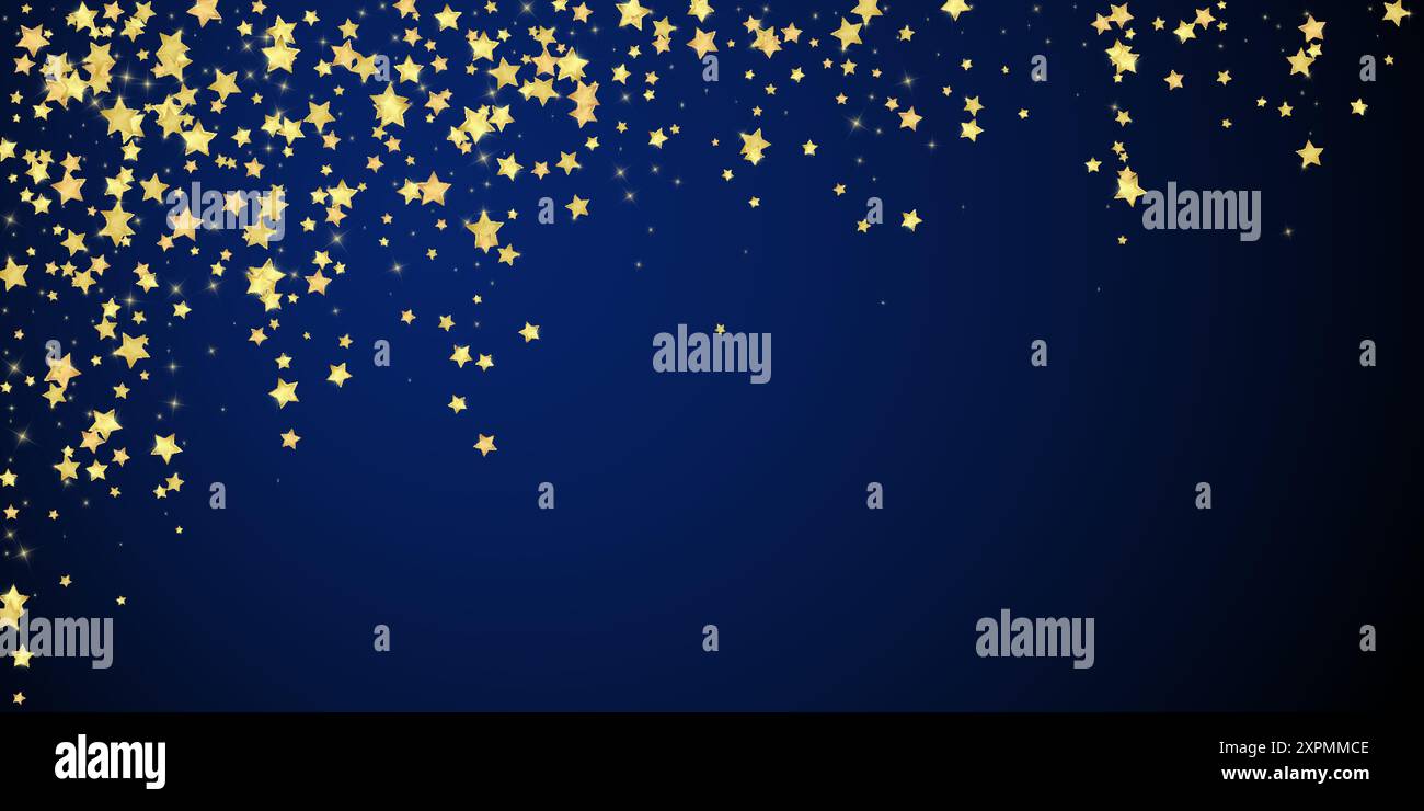 Magic stars vector overlay. Gold stars scattered around randomly ...