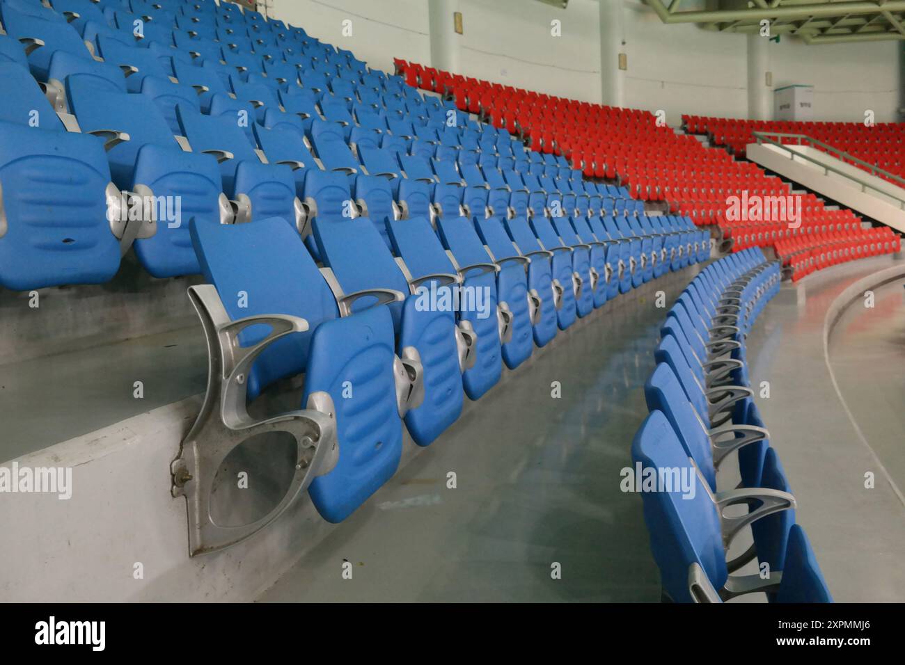 Rows of empty seats in a sports arena, closeup of photo Stock Photo - Alamy