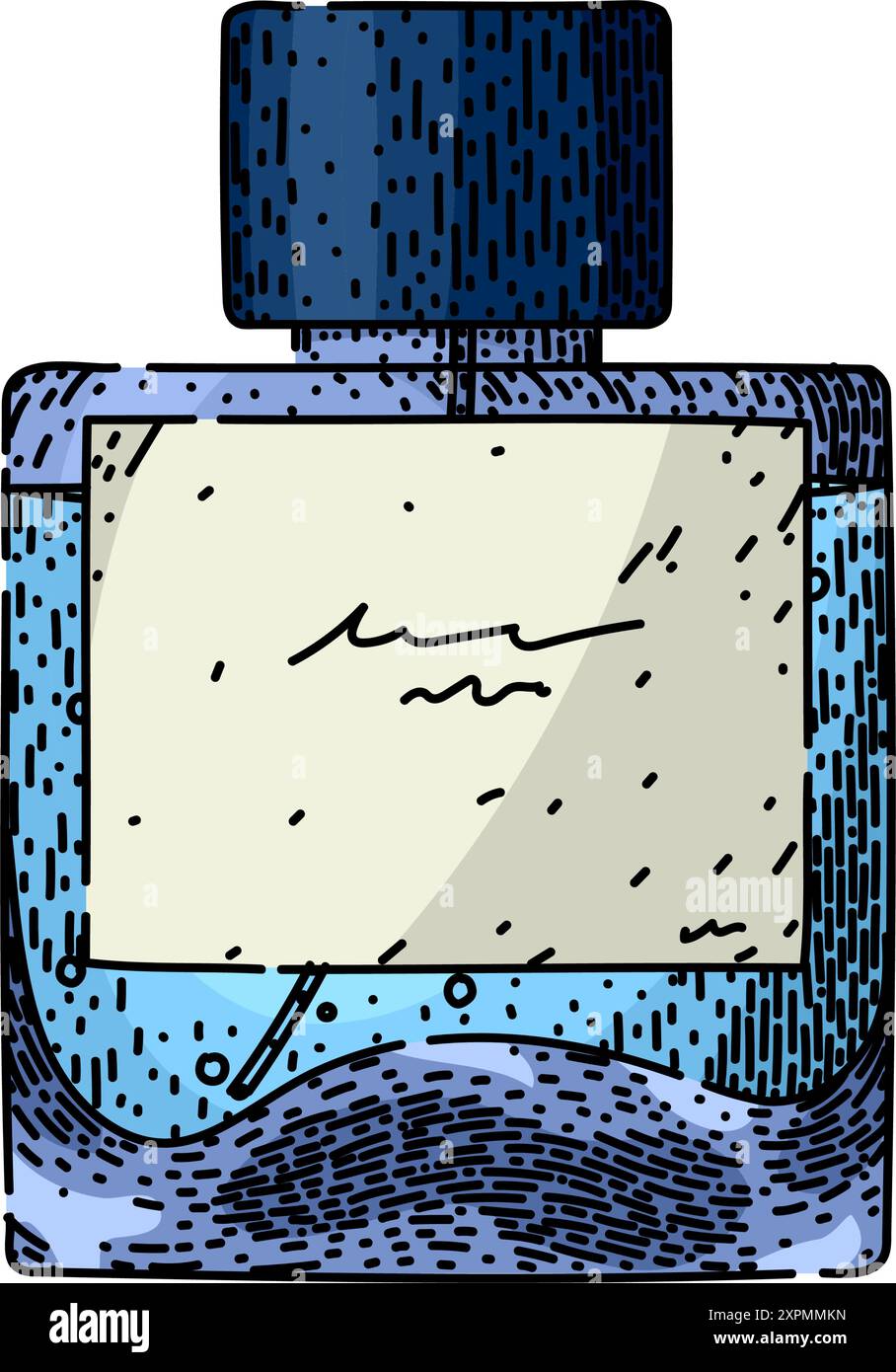 musk perfum bottle male sketch hand drawn vector Stock Vector Image ...