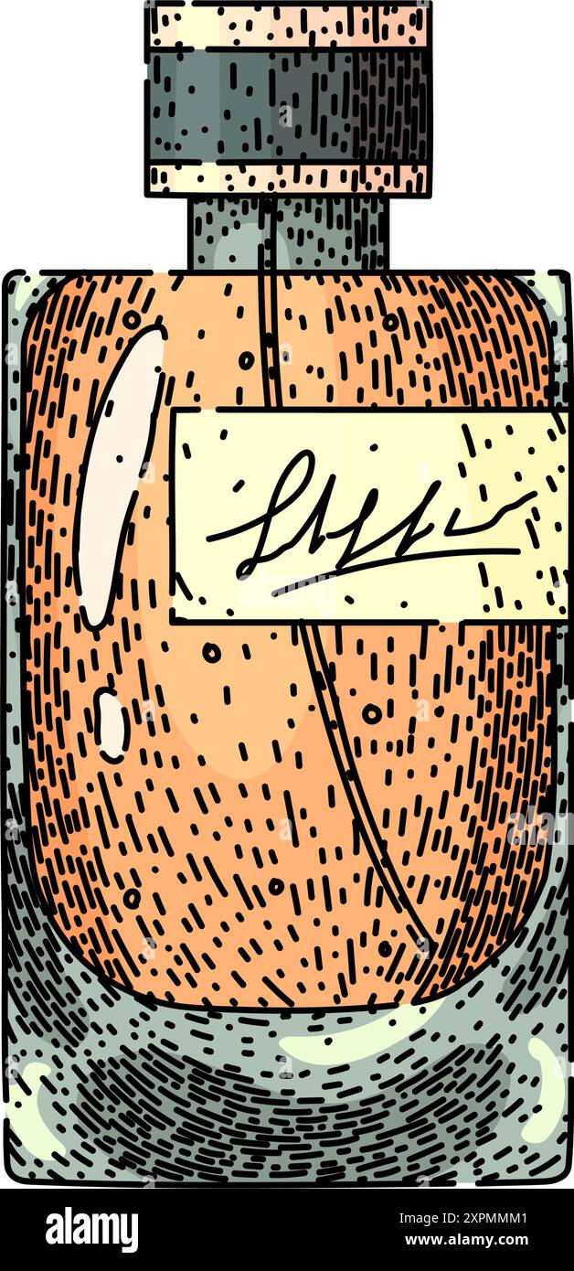 spray perfum bottle male sketch hand drawn vector Stock Vector Image ...