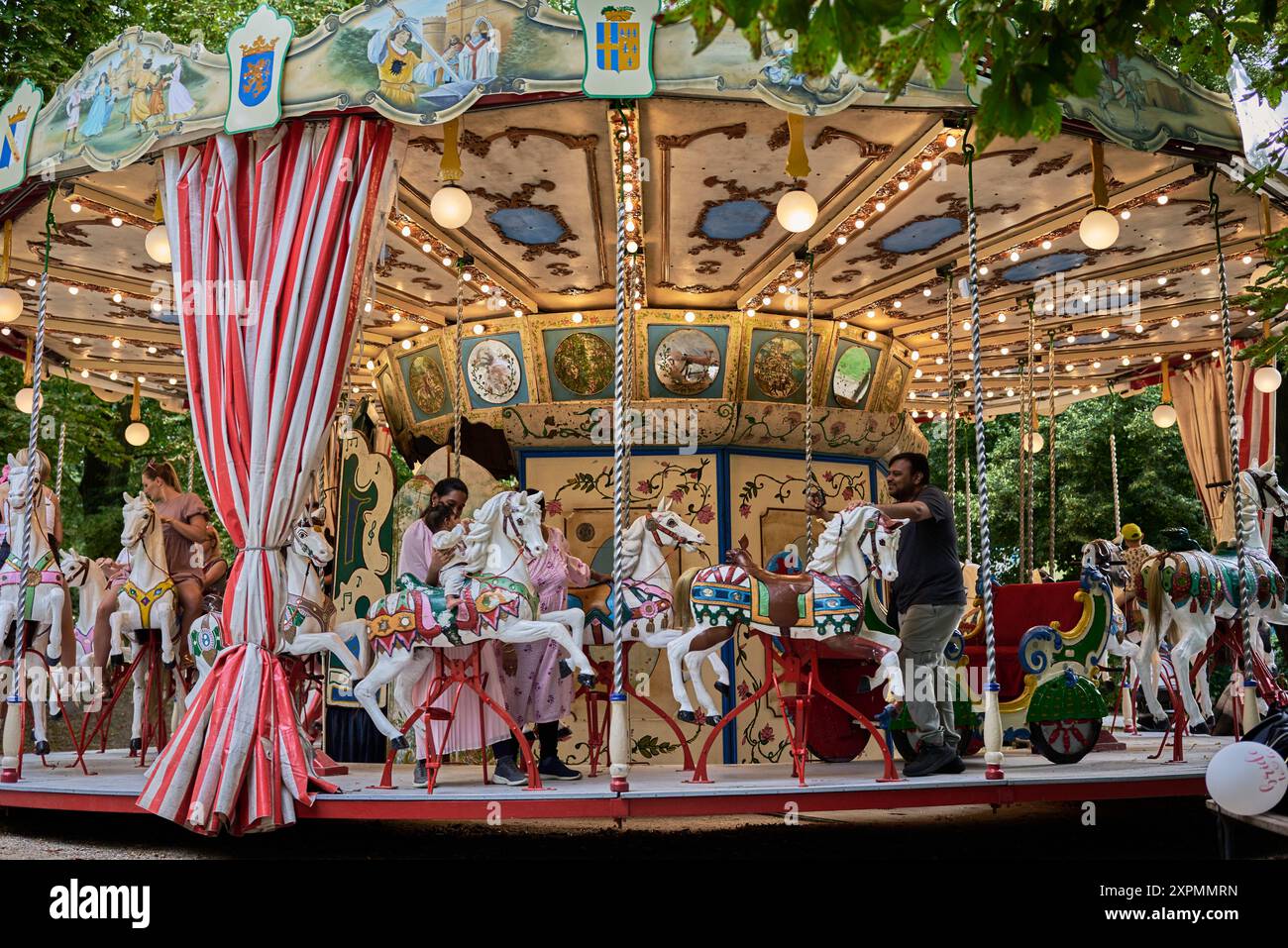 Historic carousel on Petrin hill, 200 year old carousel from Florence ...