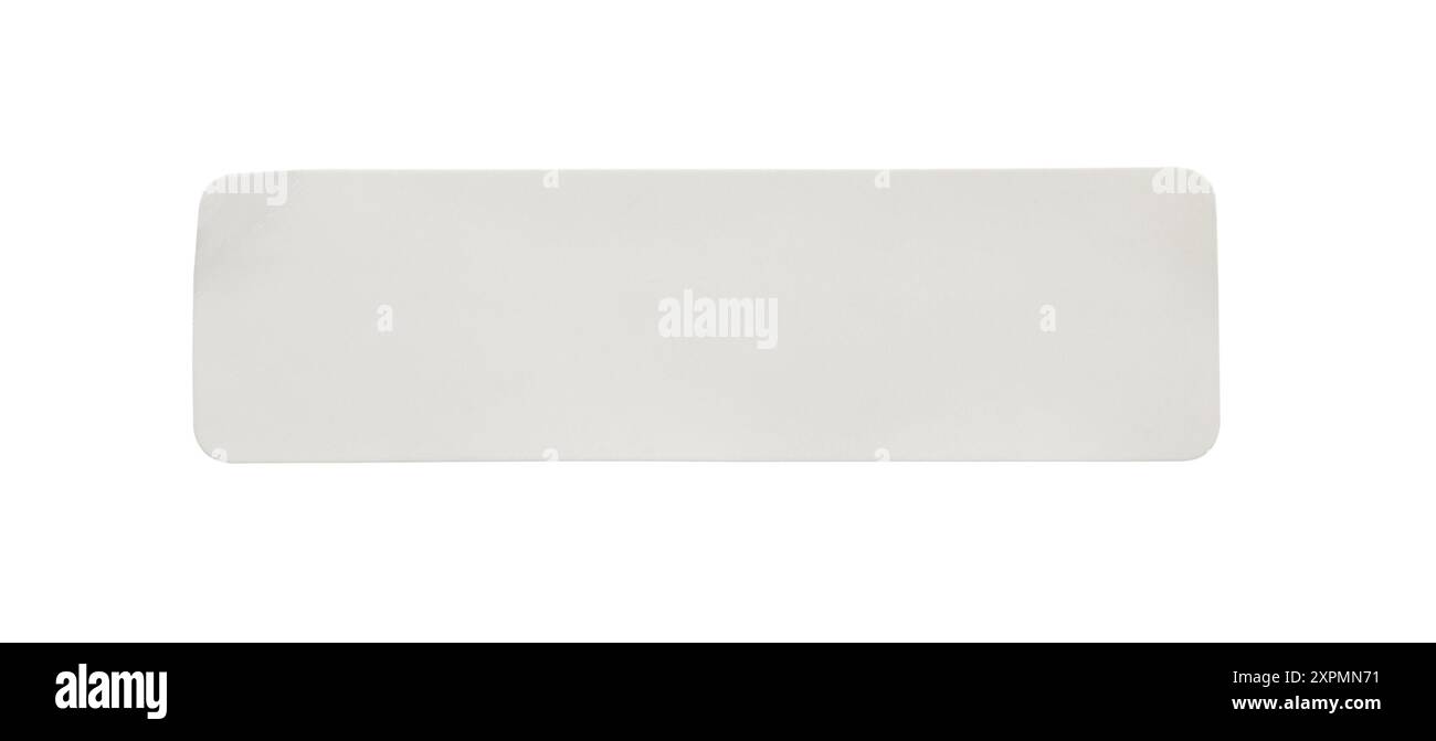 Paper sticker label isolated on white background Stock Photo - Alamy