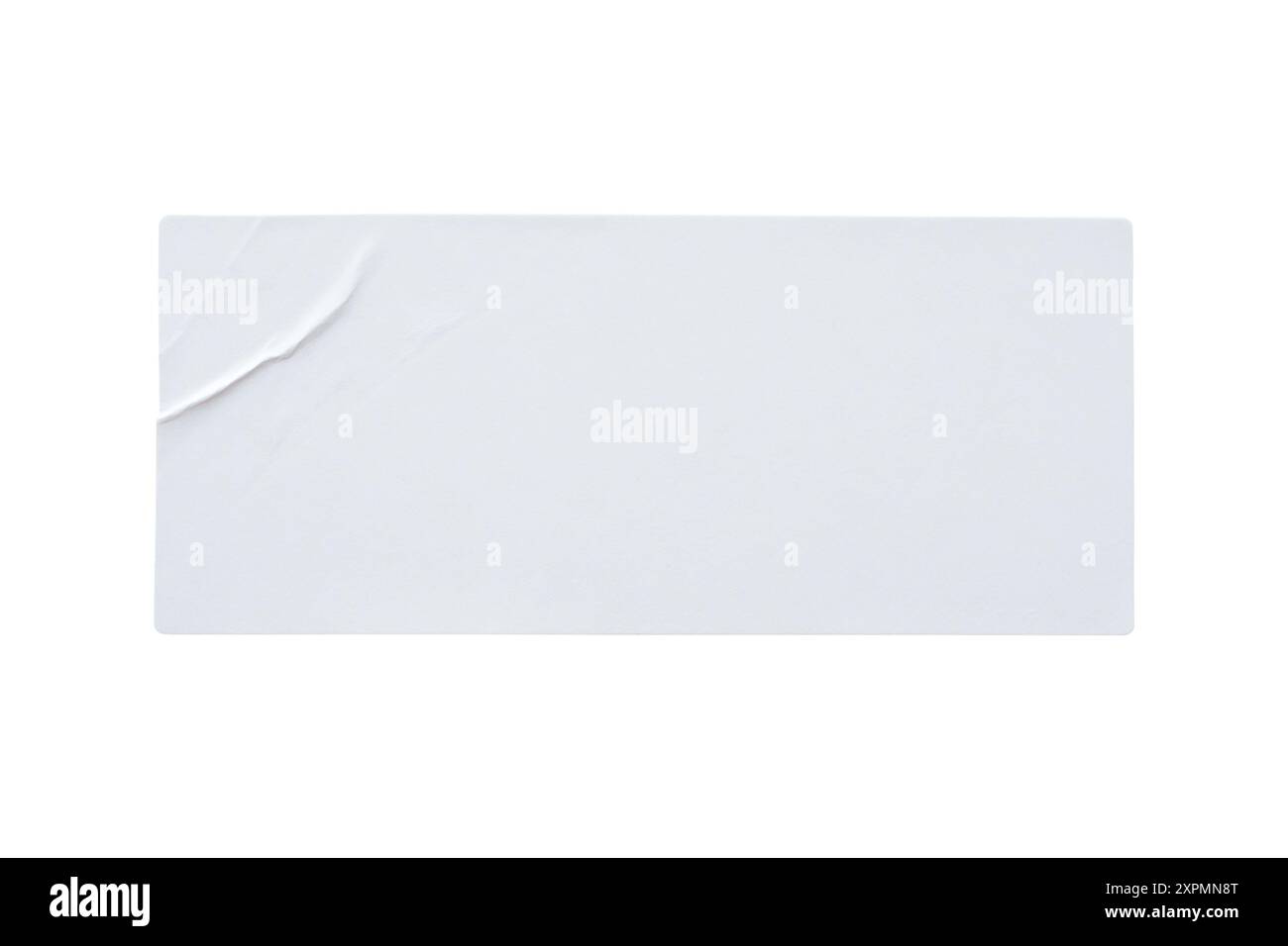 Paper sticker label isolated on white background Stock Photo - Alamy