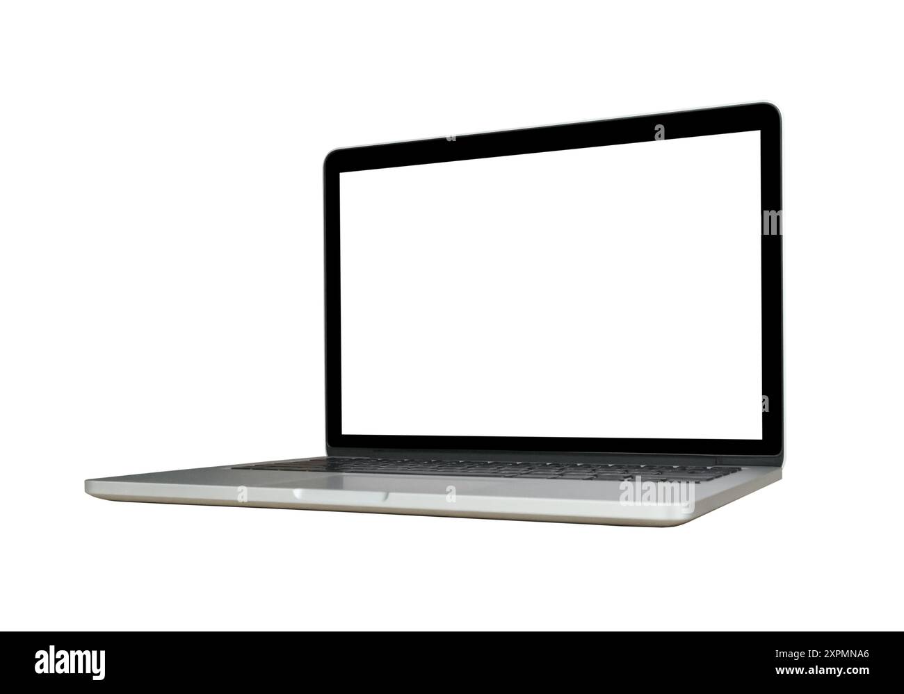 Laptop computer with blank screen isolated on white background Stock ...