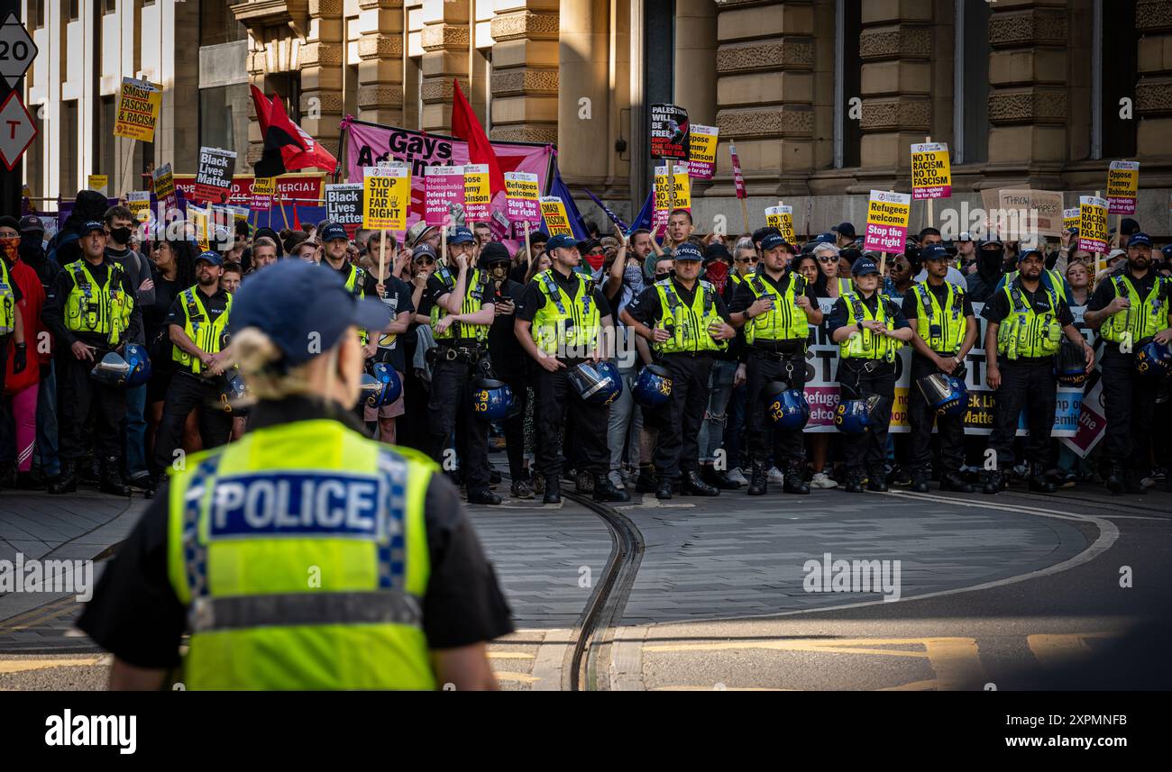 Police Officers manage large crowds in Manchester during a week of ...
