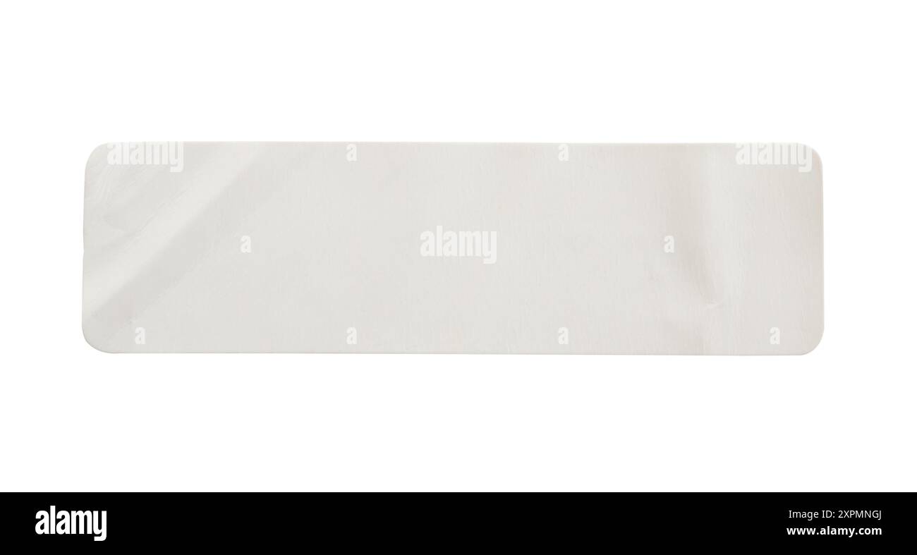 Paper sticker label isolated on white background Stock Photo - Alamy