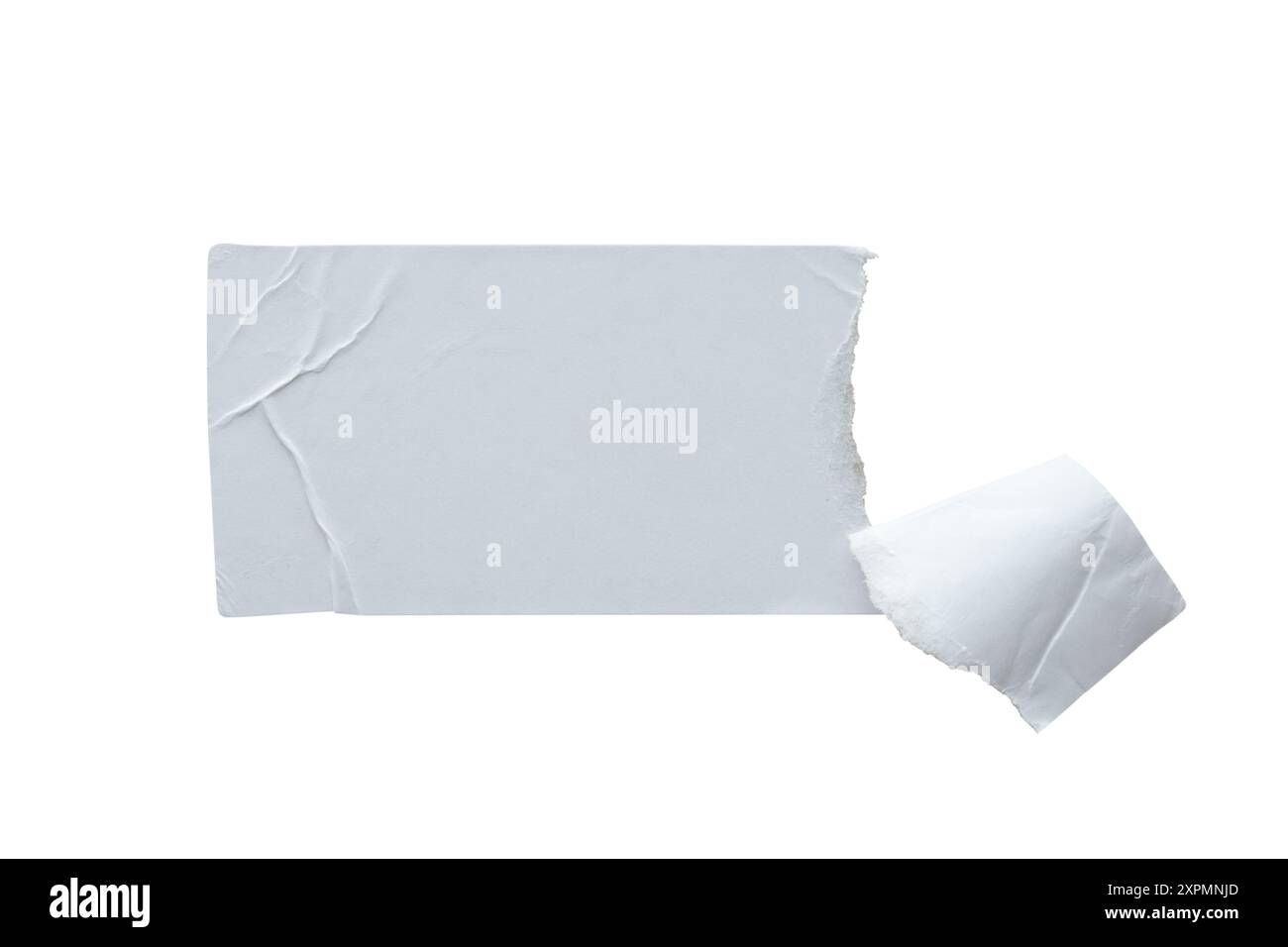 Torn paper sticker label isolated on white background Stock Photo - Alamy