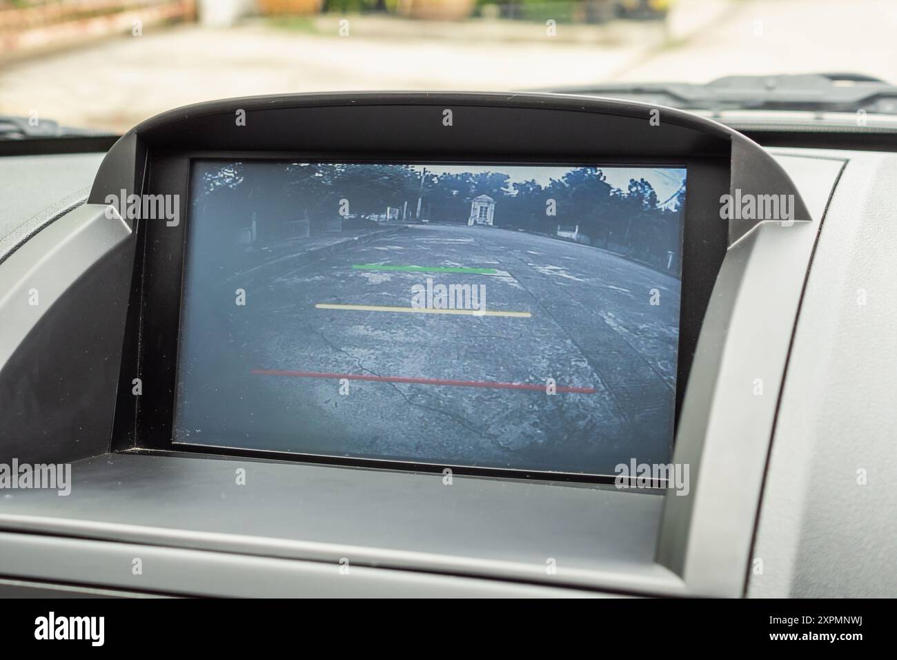 Car rear view video camera screen monitor display Stock Photo - Alamy