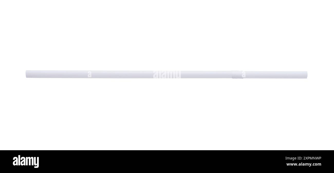 White plastic straw isolated on white background Stock Photo - Alamy