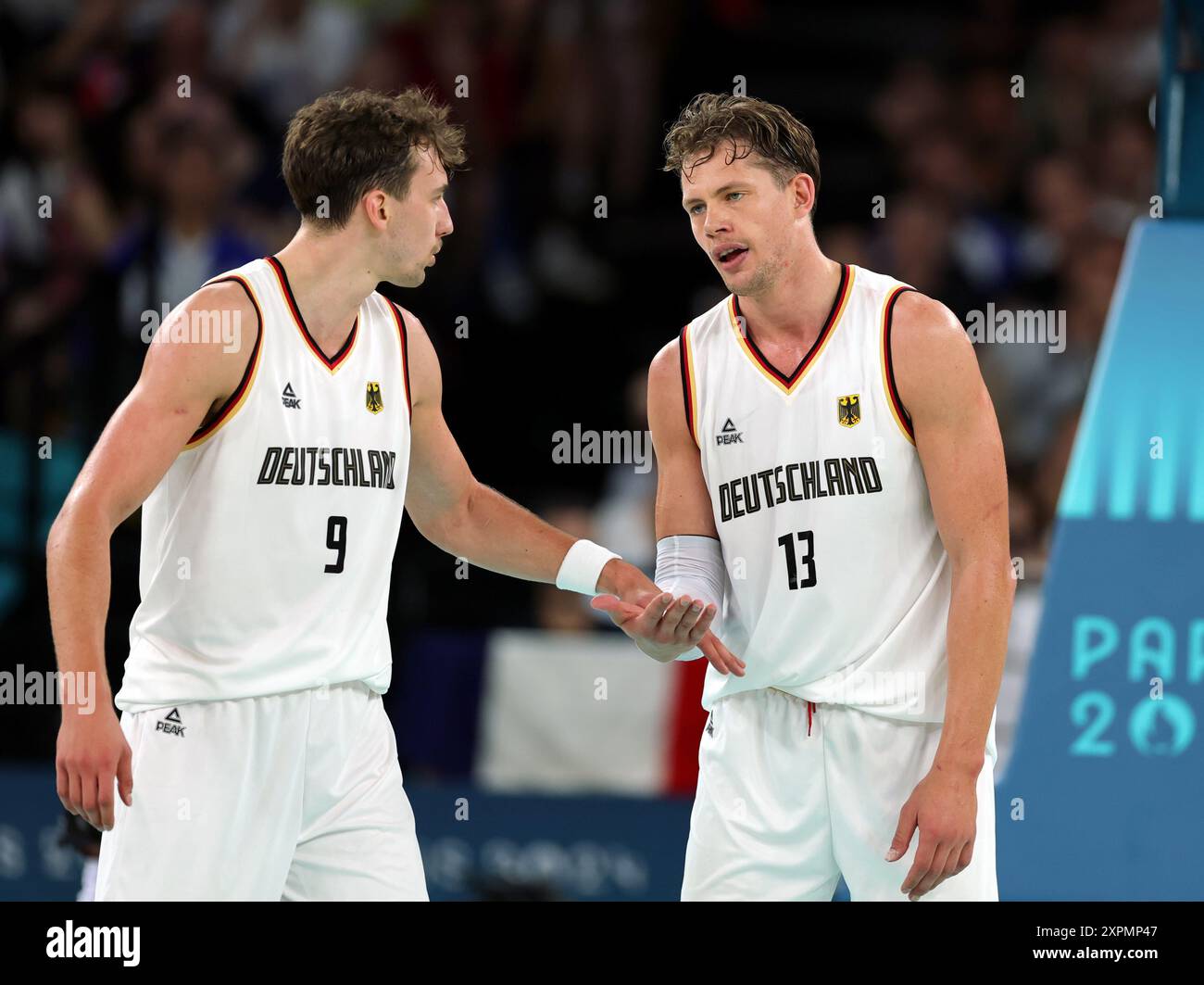 Paris, FRANCE - AUGUST 06: Franz Wagner of Germany and Moritz Wagner of ...