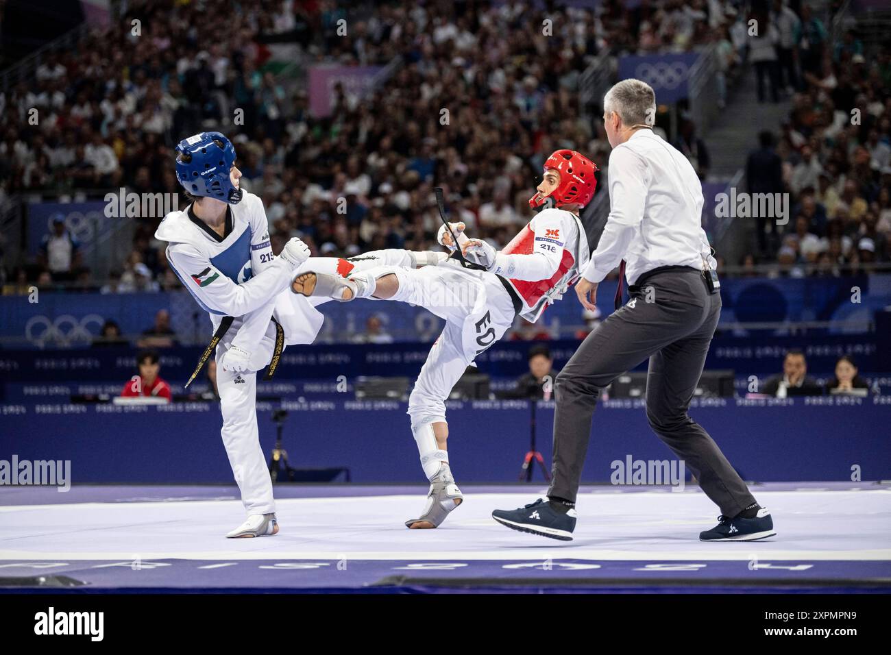 Palestine's Omar Yaser Ismail and Refugee Olympic Team's Hadi ...