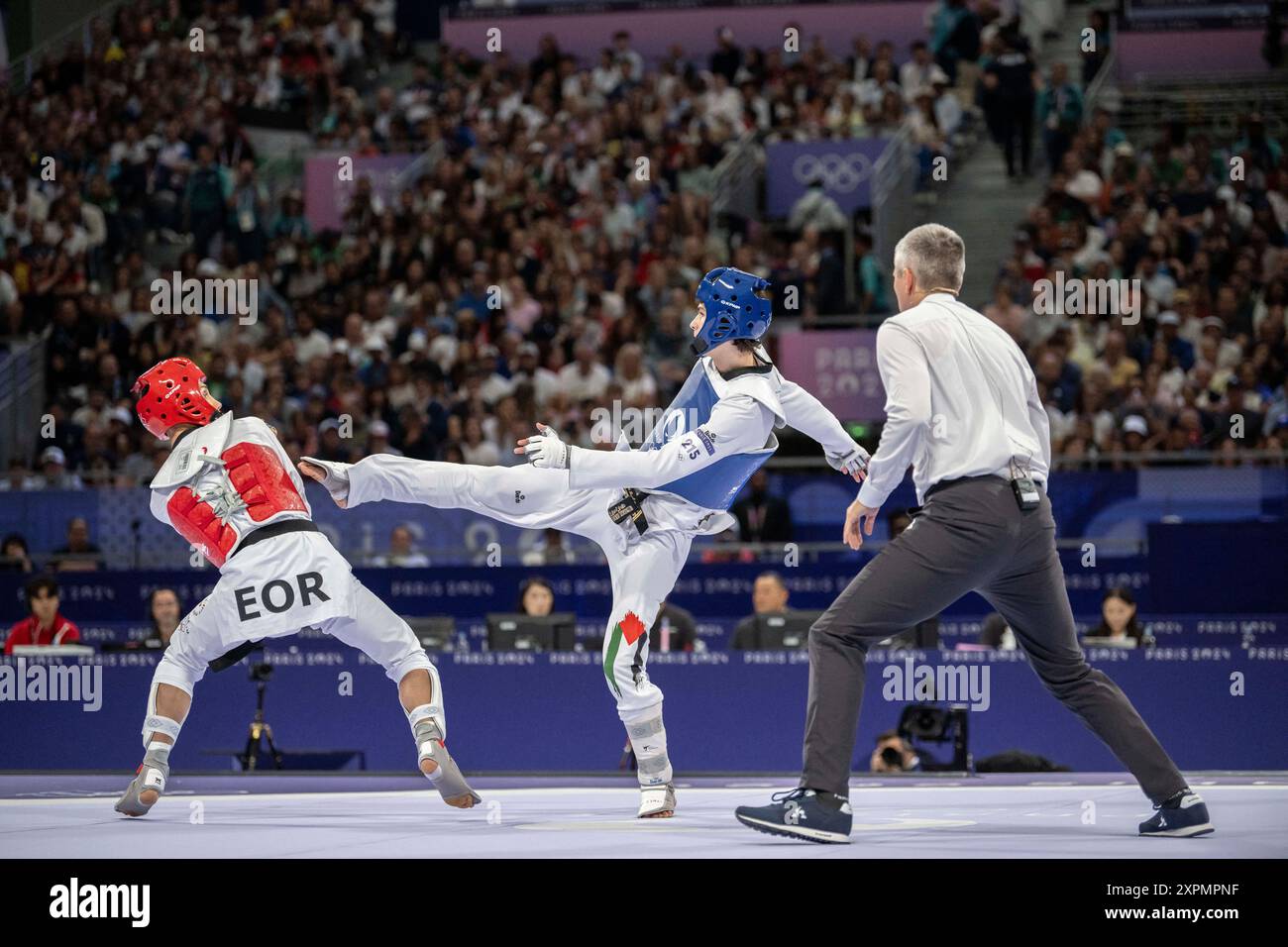 Paris, France. 07th Aug, 2024. Palestine's Omar Yaser Ismail and ...