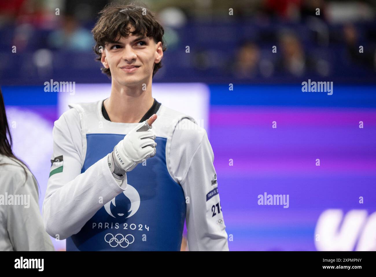 Paris, France. 07th Aug, 2024. Palestine's Omar Yaser Ismail before the ...