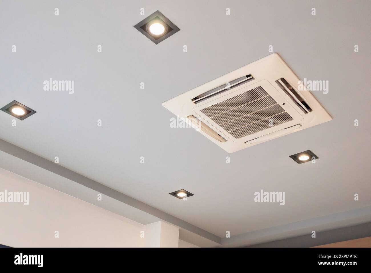 Modern ceiling mounted cassette type air conditioning system Stock ...