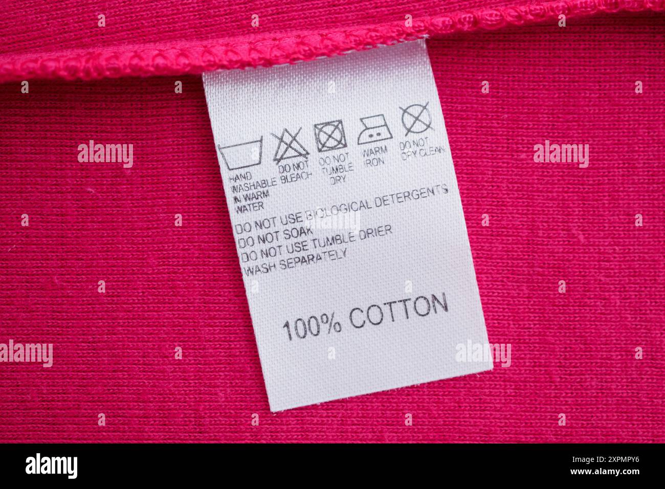 Clothing washing instructions label macro hi-res stock photography and ...