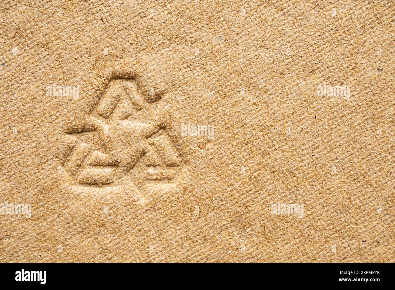 recycle sign on brown cardboard paper texture background Stock Photo ...