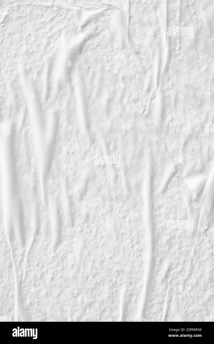 Blank white crumpled creased torn paper poster texture surface ...