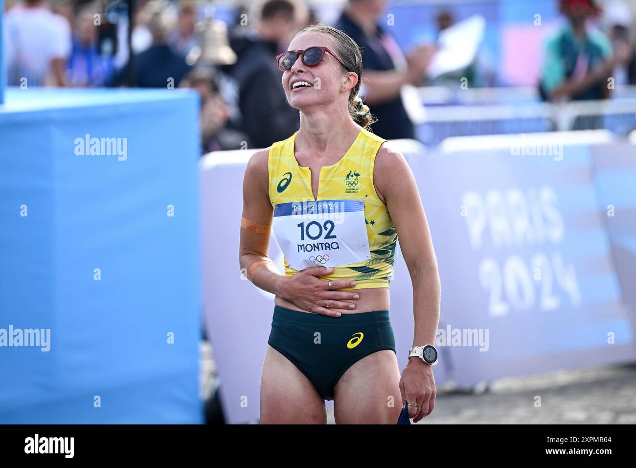 Paris, France. 07th Aug, 2024. Jemima Montag of Australia reacts during ...