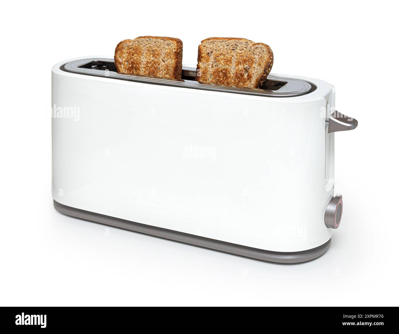 White toaster for all types of bread. Isolated on a white background ...