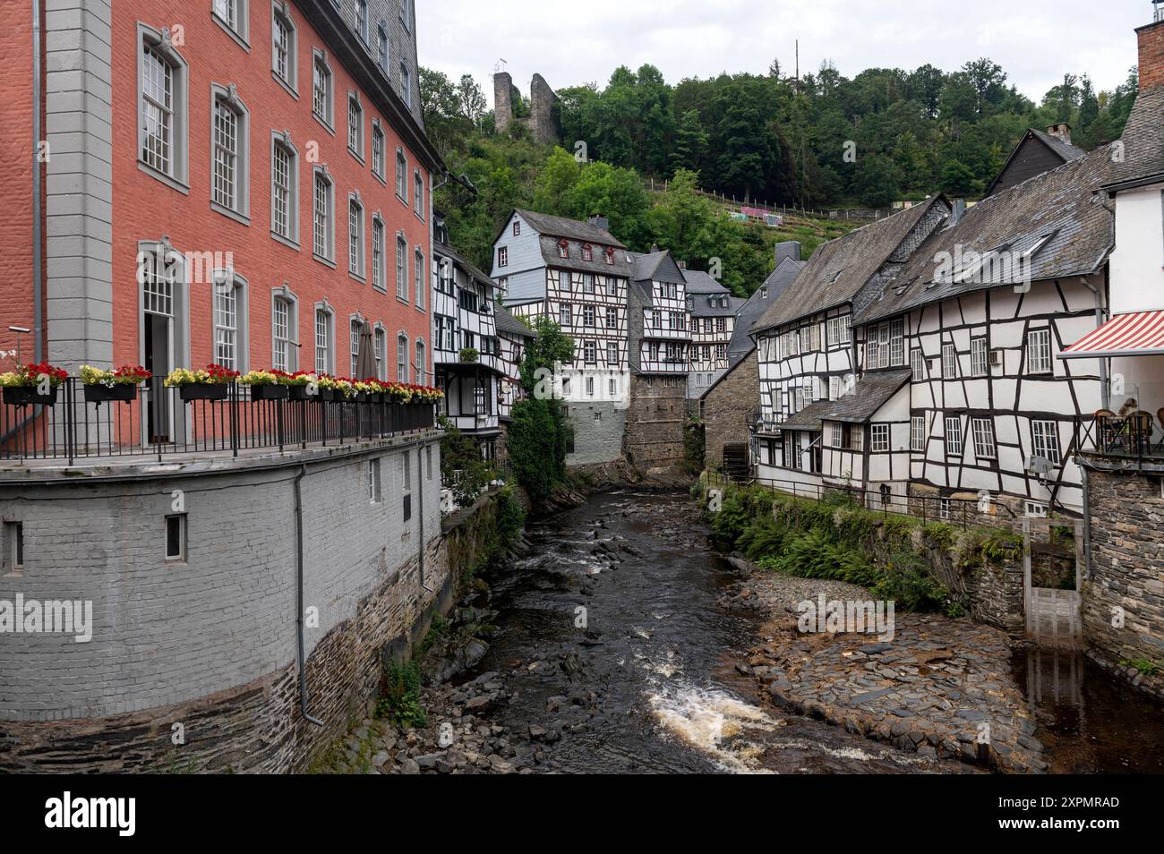 Monschau Nordrhein-Westfalen Germany 31st July 2024 River Rur / Roer ...