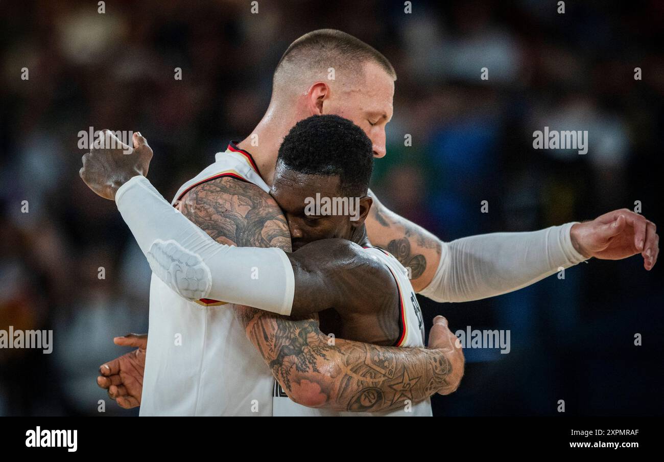 Paris, France. 6th AUG 2024. Daniel Theis (GER) Dennis Schroder (GER) Paris 2024 Olympic Games ...