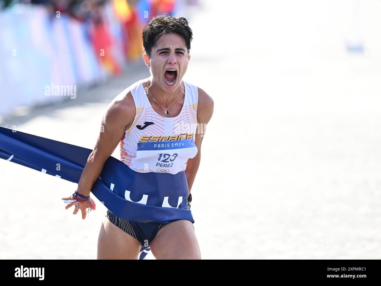 Paris, France. 07th Aug, 2024. Olympics, Paris 2024, athletics, walking ...