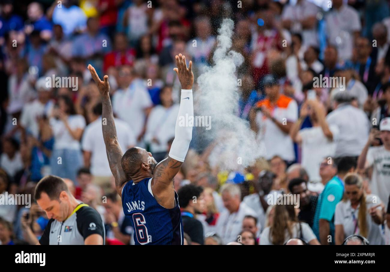 Paris, France. 6th AUG 2024. LeBron James (USA) Paris 2024 Olympic ...