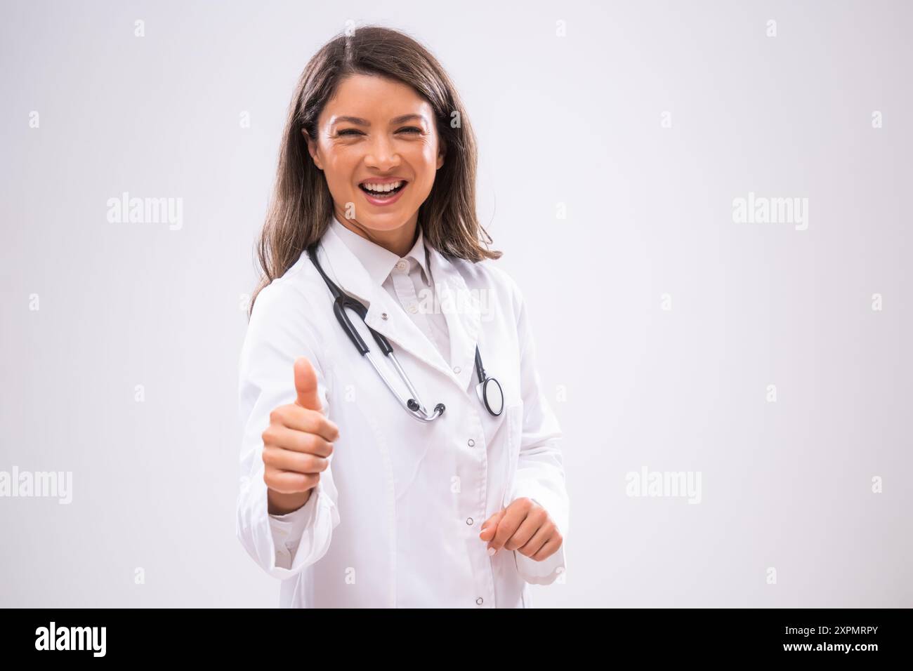 Portrait of doctor who is happy after successful treatment Stock Photo ...