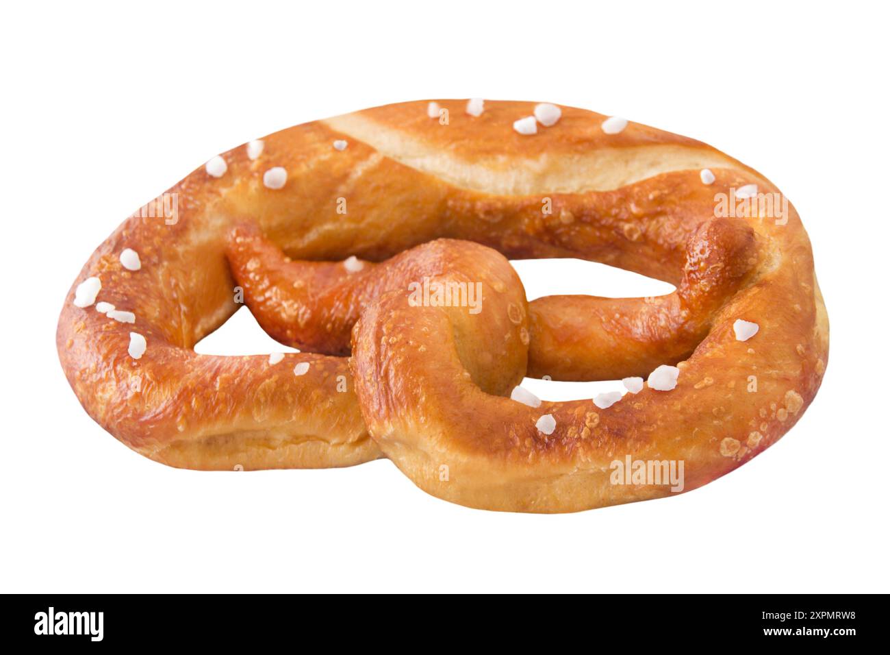 Pretzel with salt isolated on white background Stock Photo - Alamy