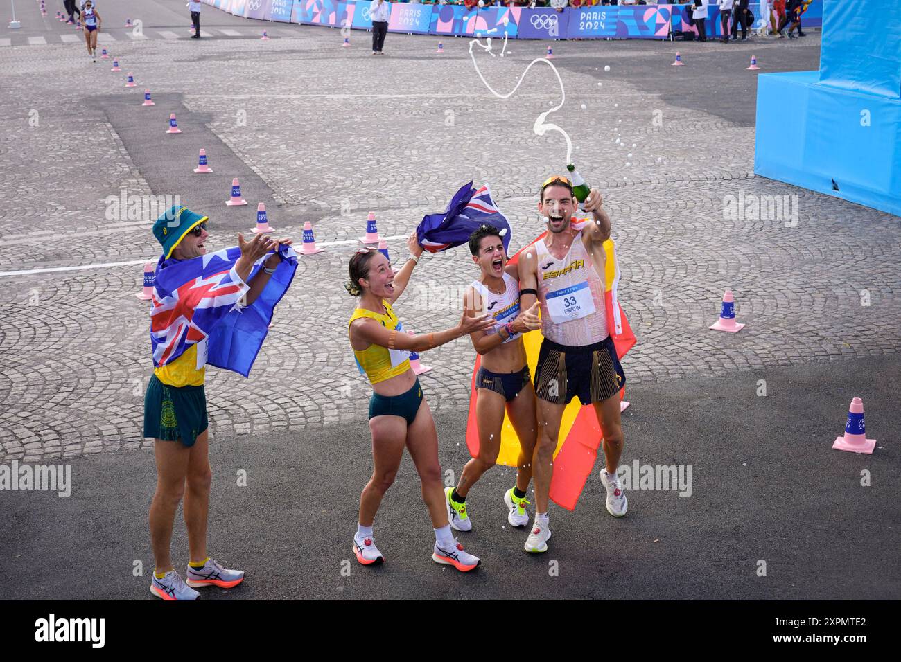 Australia's Rhydian Cowley, left, Australia's Jemima Montag Spain's ...