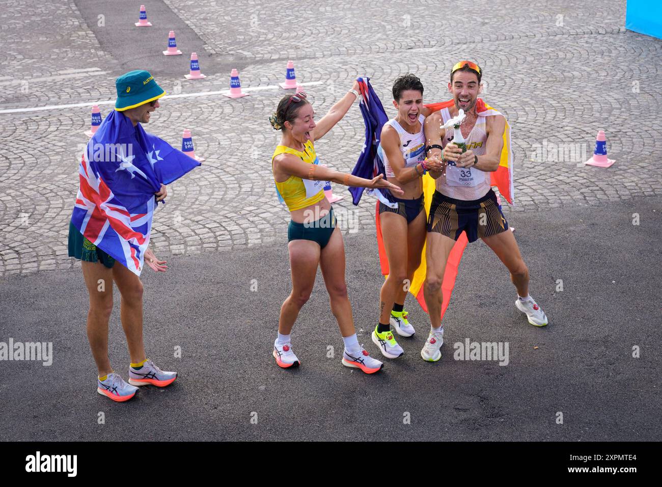 Australia's Rhydian Cowley, left, Australia's Jemima Montag Spain's ...