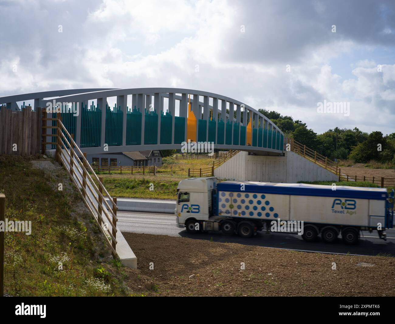 CHIVERTON ROUNDABOUT REPLACEMENT FLYOVER BRIDGE A30 BYPASS Stock Photo ...