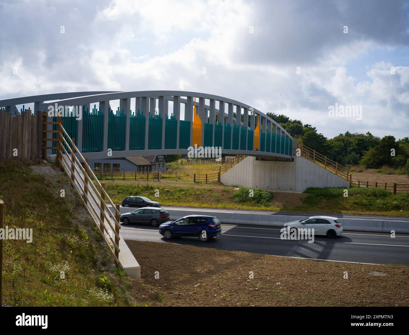 CHIVERTON ROUNDABOUT REPLACEMENT FLYOVER BRIDGE A30 BYPASS Stock Photo ...