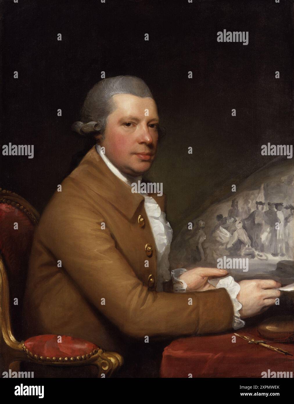 John Hall painting by Gilbert Stuart Stock Photo - Alamy