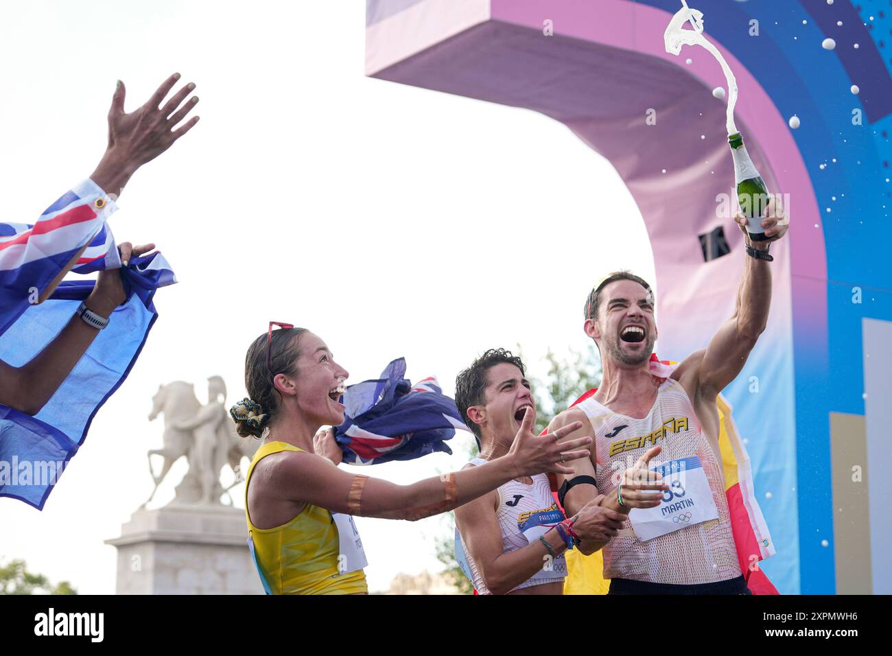 Australia's Rhydian Cowley, left, Australia's Jemima Montag Spain's ...