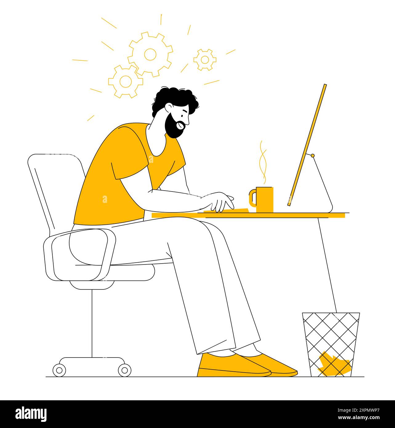 Skill hard working Stock Vector Images - Alamy