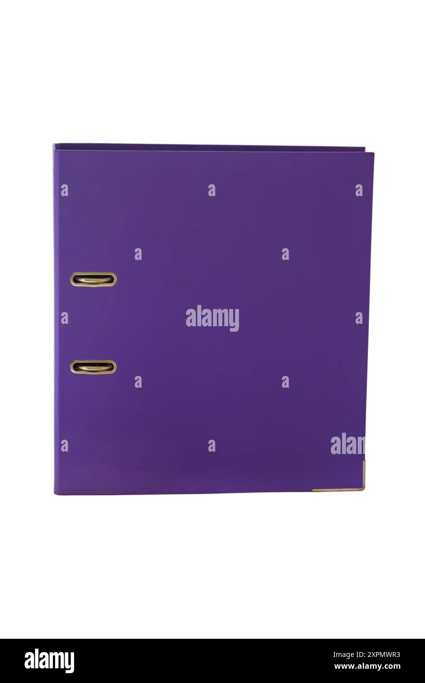 purple lever arch file isolated on white background Stock Photo - Alamy