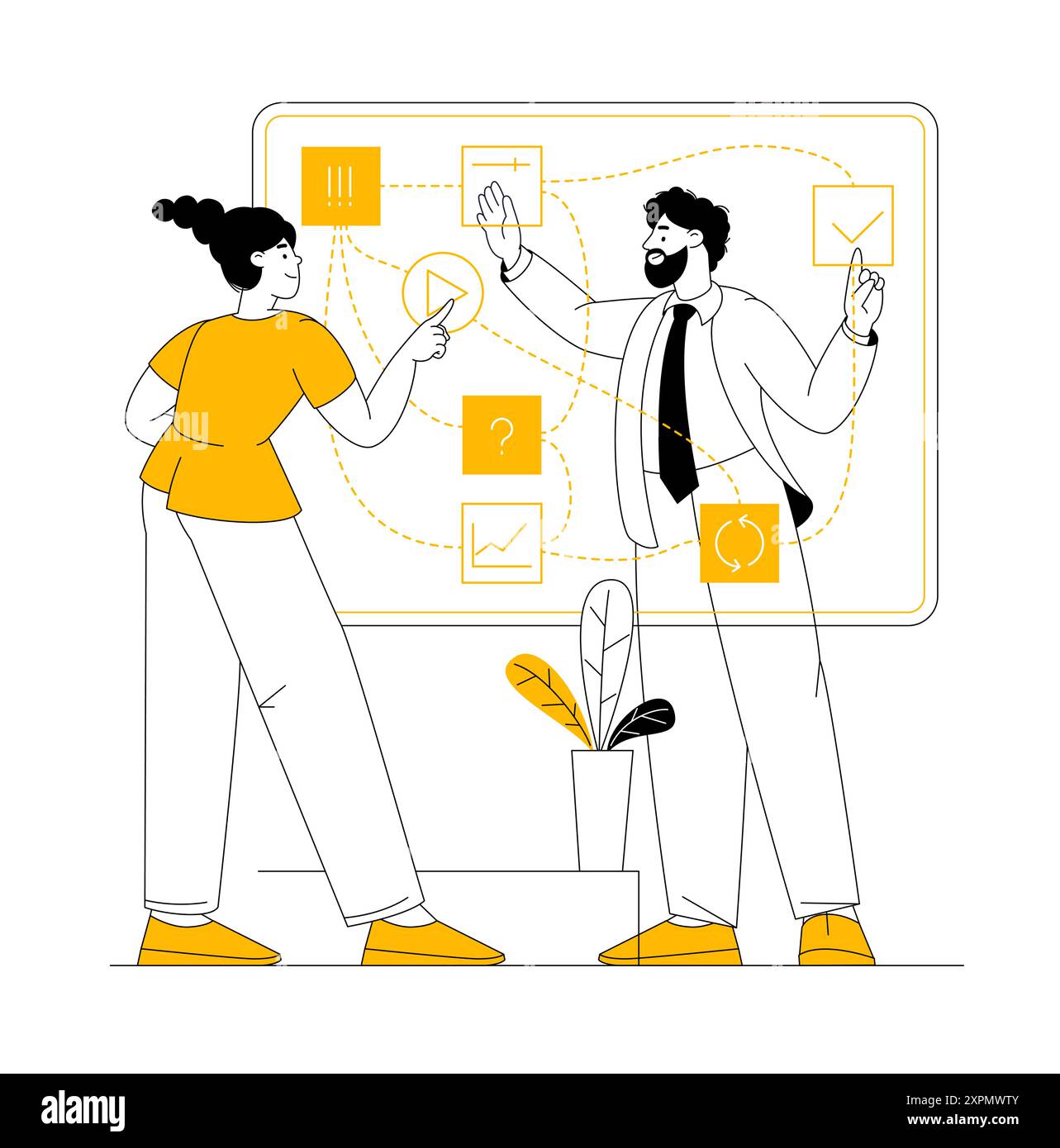 Business woman discussion meeting Stock Vector Images - Alamy