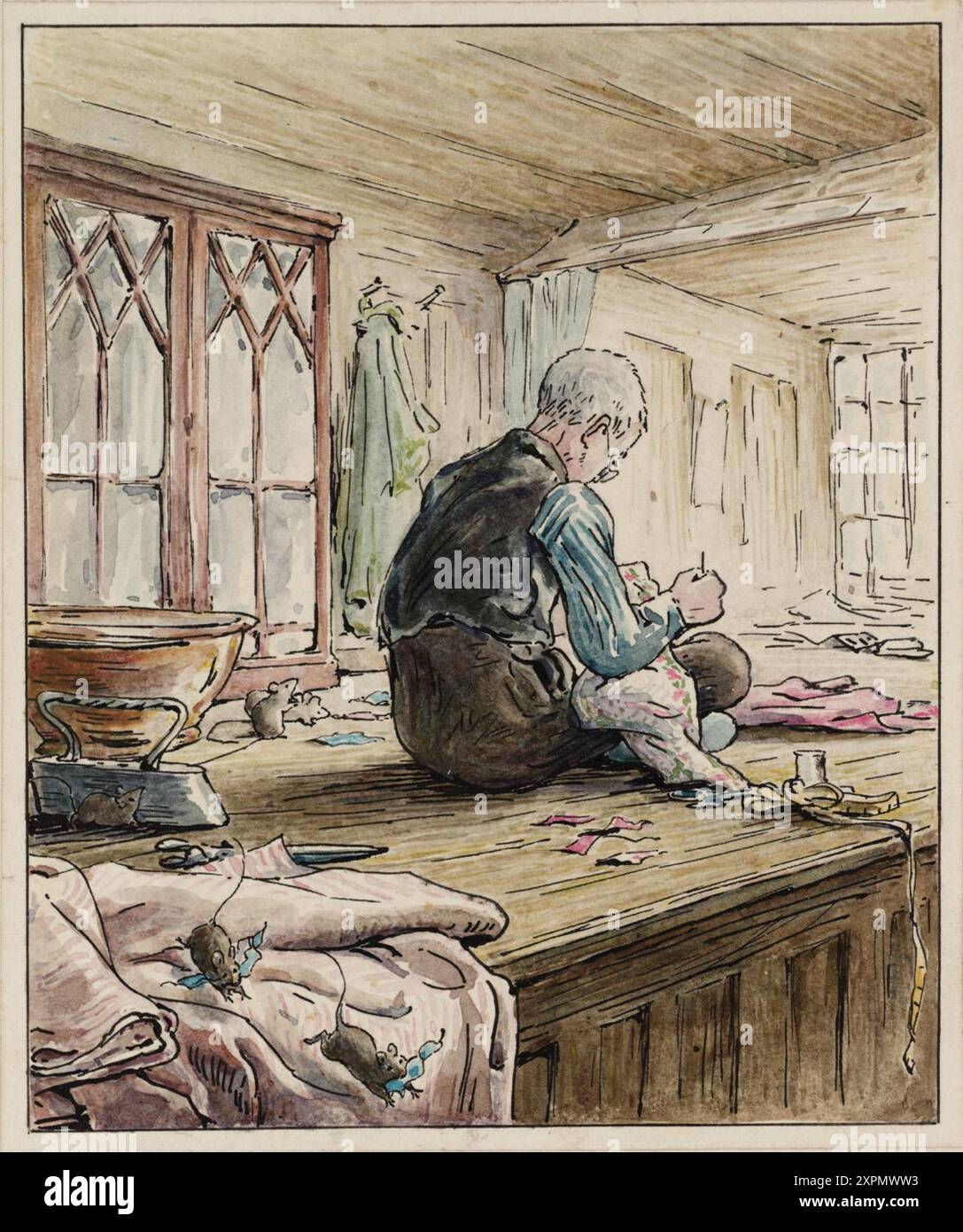 Illustration for the book The Tailor of Gloucester Helen Beatrix Potter ...