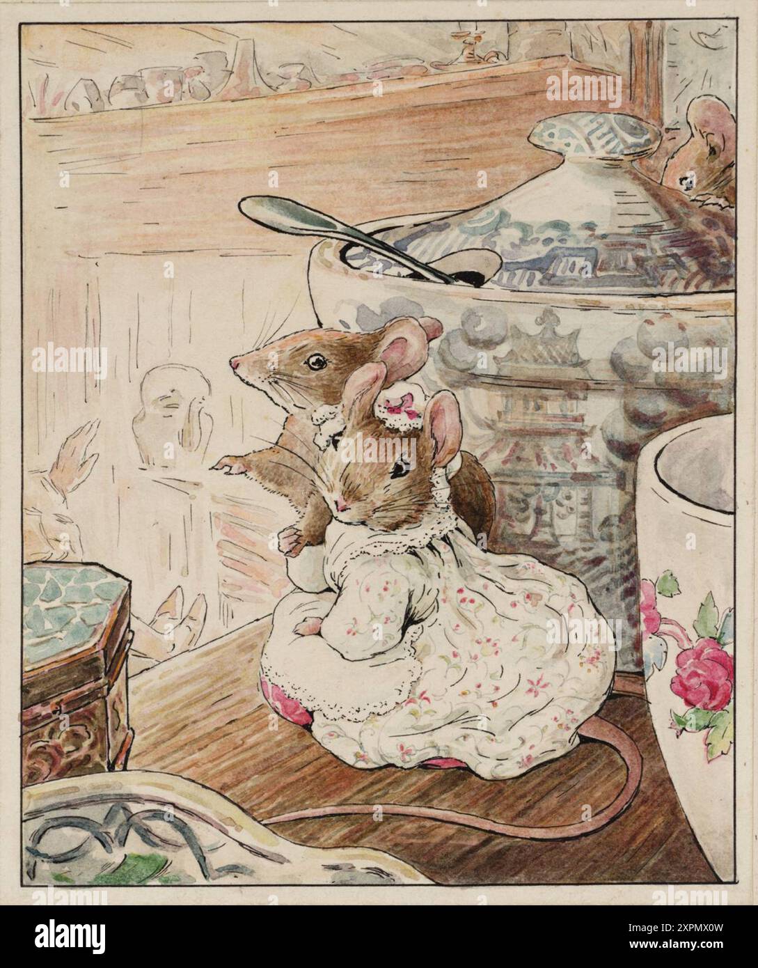 Illustration for the book The Tailor of Gloucester Helen Beatrix Potter ...