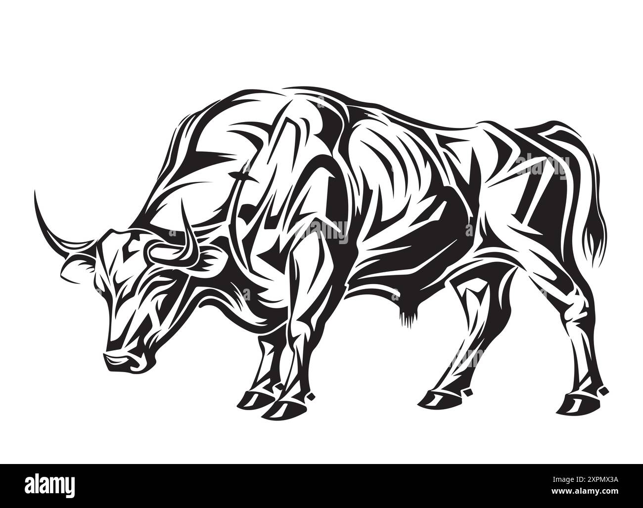 Taurus zodiac vintage vector Black and White Stock Photos & Images - Alamy