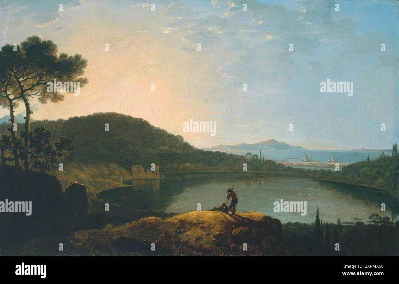 Wilson, Richard, 1713/1714-1782; Lake Avernus and the Island of Capri ...