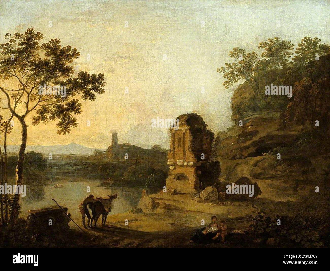 Wilson, Richard, 1713/1714-1782; Strada Nomentana Stock Photo - Alamy